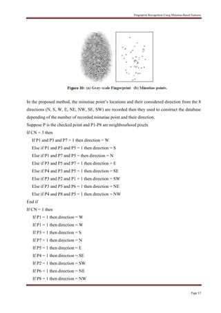 Fingerprint recognition using minutiae based feature | PDF
