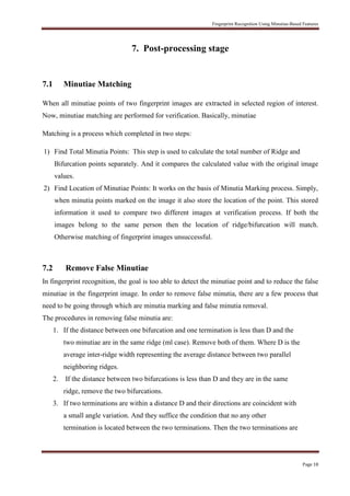 Fingerprint recognition using minutiae based feature | PDF
