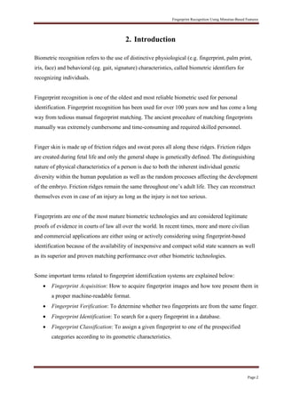 Fingerprint recognition using minutiae based feature | PDF
