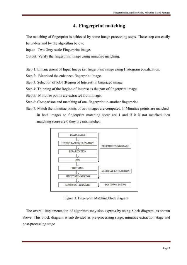 Fingerprint Recognition Using Minutiae Based Feature Pdf Computing