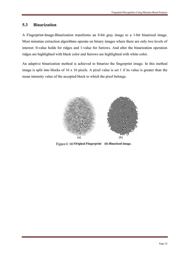 Fingerprint Recognition Using Minutiae Based Feature Pdf
