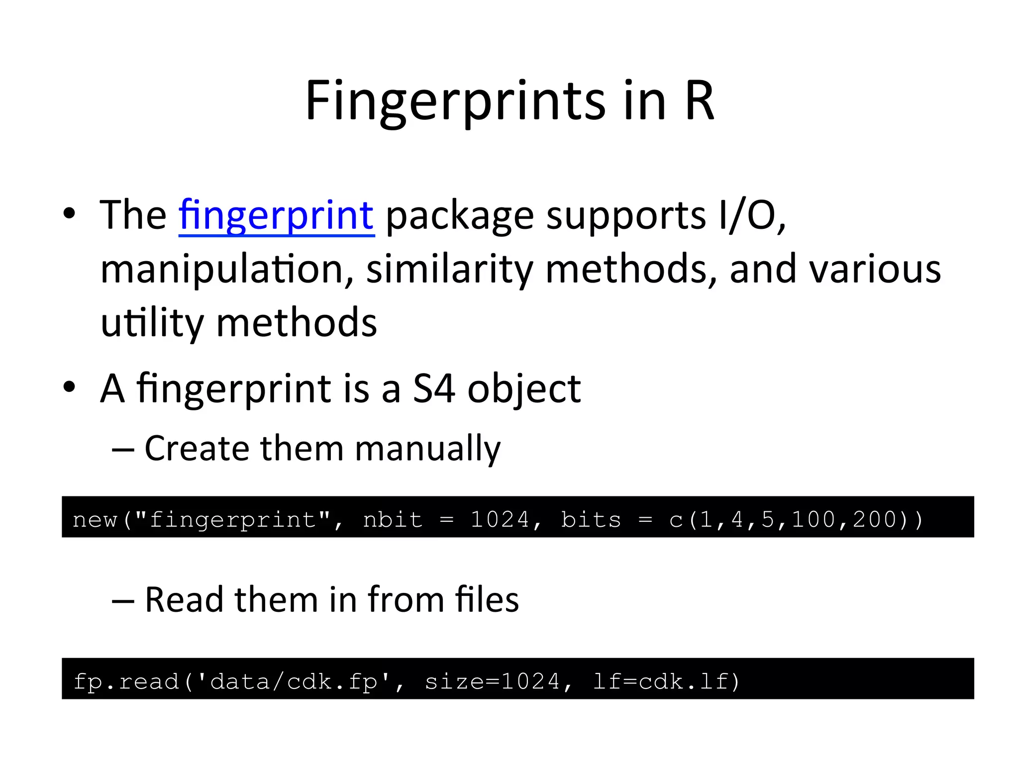 Fingerprinting Chemical Structures | PDF