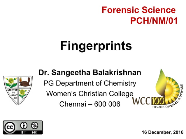 Fingerprints | PPT | Chemistry | Science