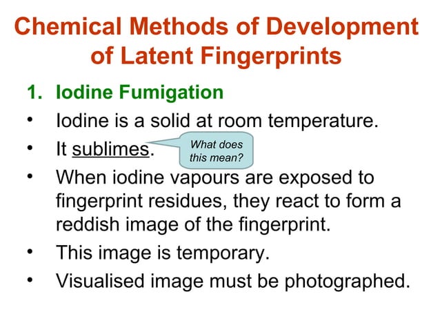 Fingerprints | PPT | Chemistry | Science