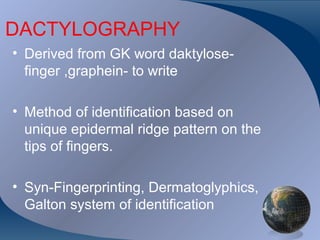 DACTYLOGRAOHY | PPT