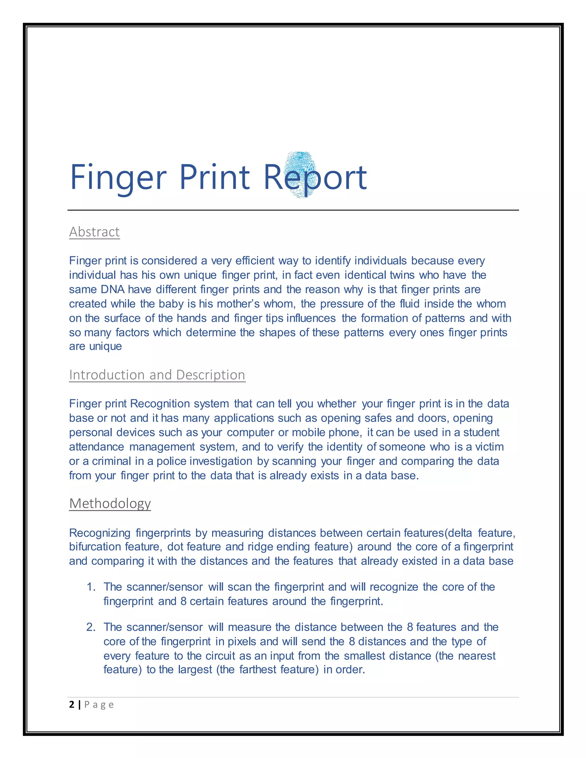 Finger prints report | DOCX