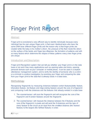 Finger prints report | DOCX