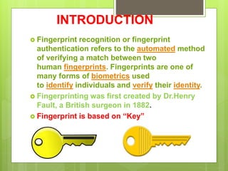Fingerprint scanner | PPTX
