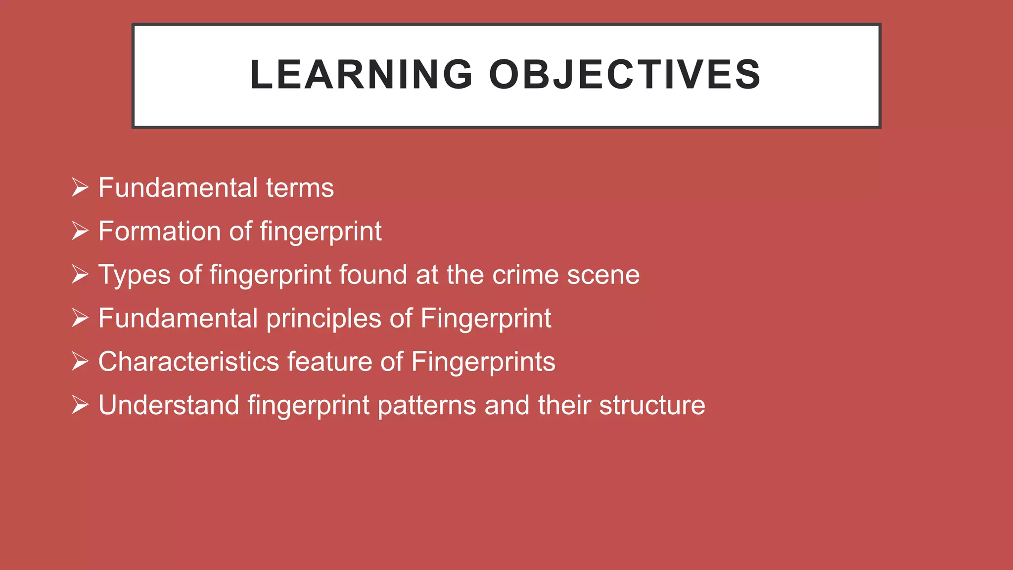 Fingerprint science | PPTX