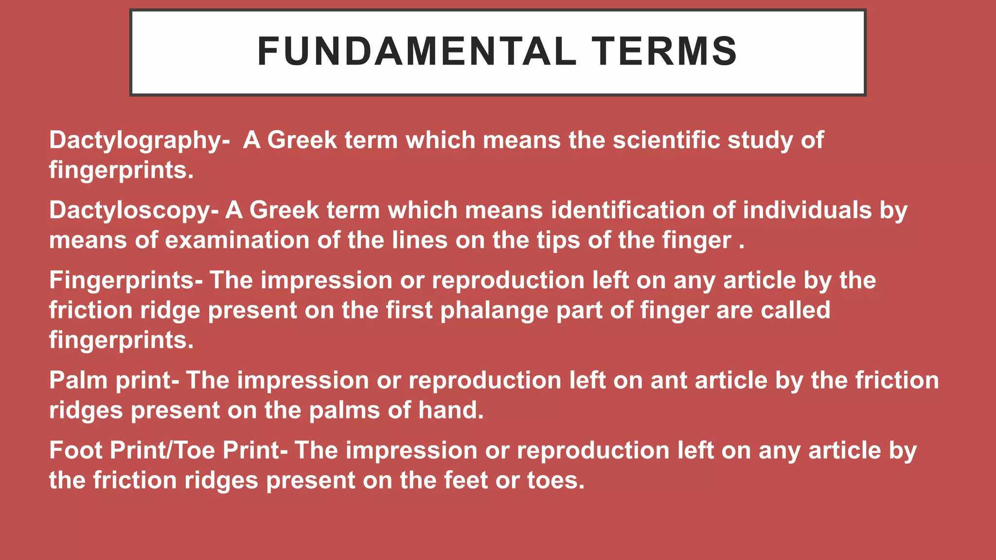 Fingerprint science | PPTX
