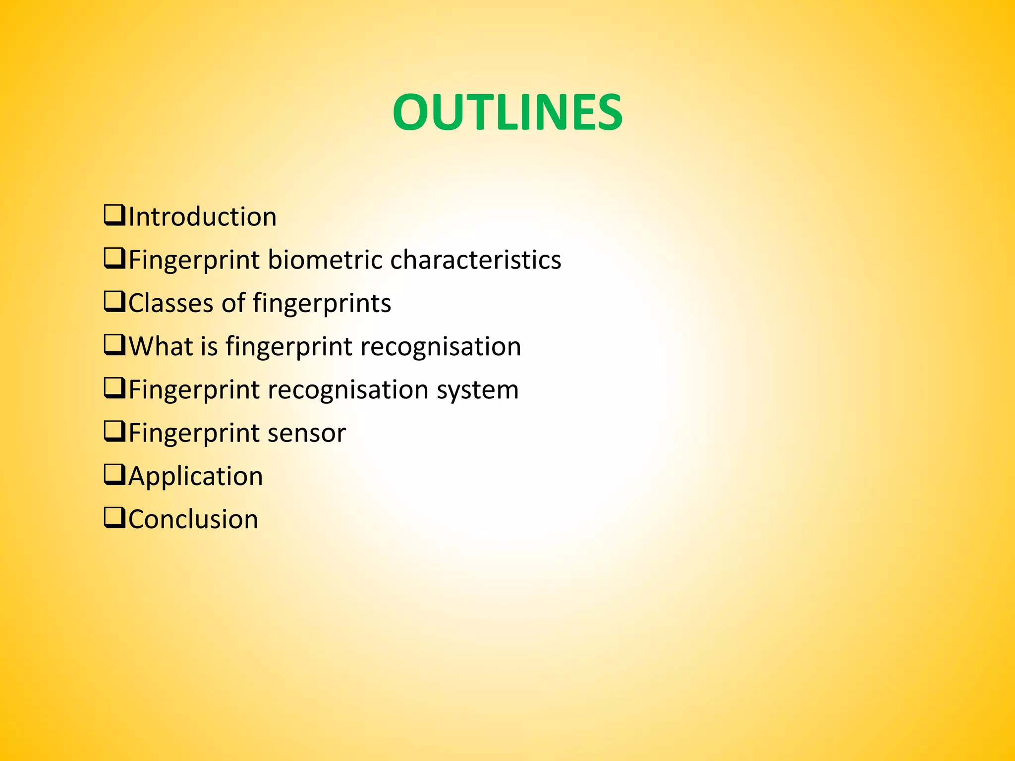 Fingerprint seminar | PPTX