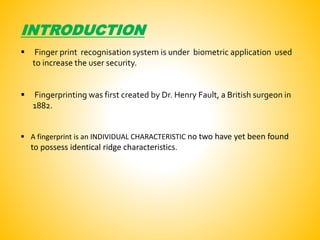 Fingerprint seminar | PPT