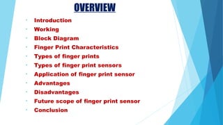 Finger print sensor and its application | PPT