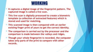 Finger print sensor and its application | PPT