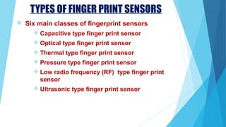 Finger print sensor and its application | PPT