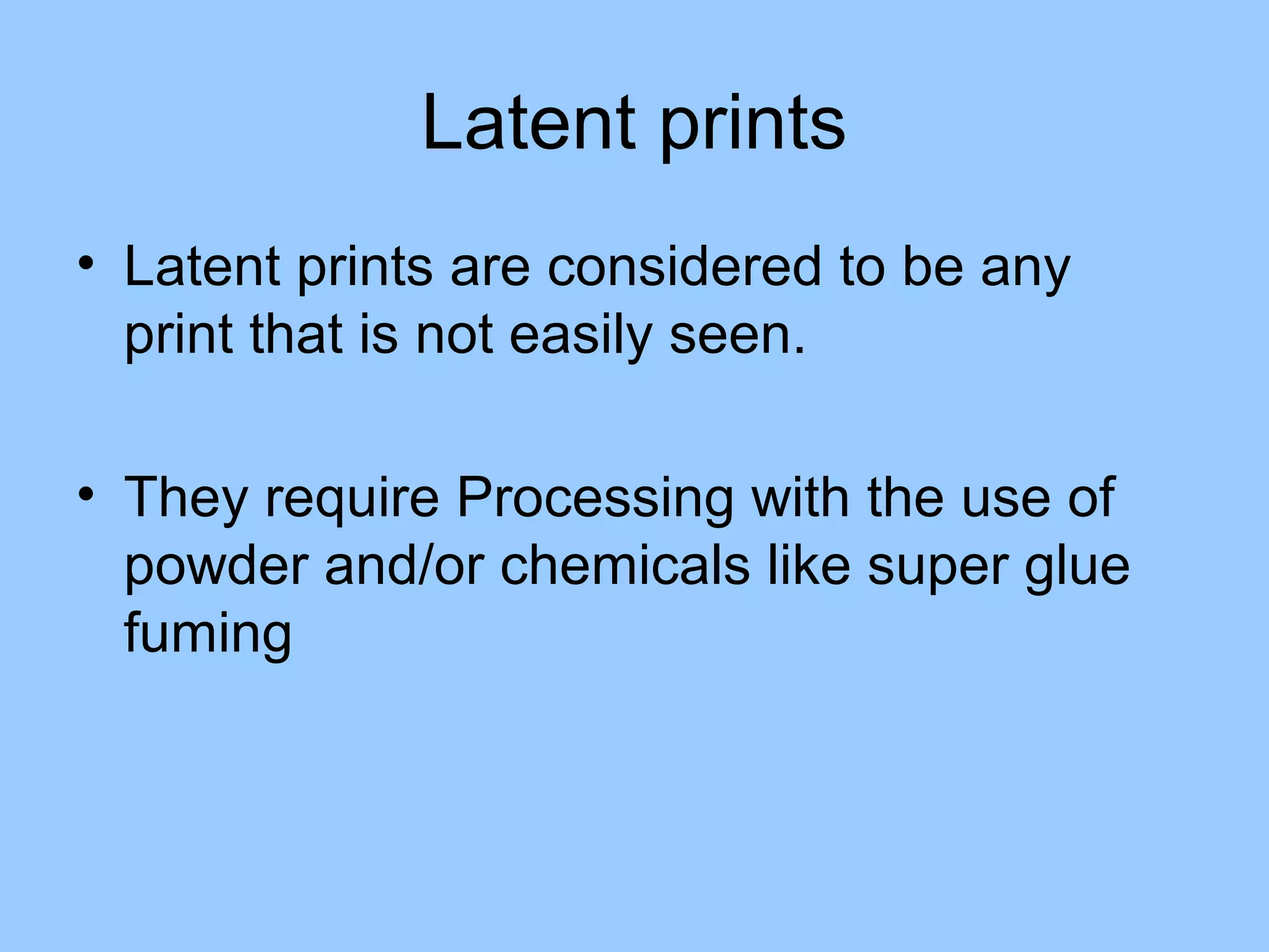 Fingerprint development and Ridge Characteristics | PPT
