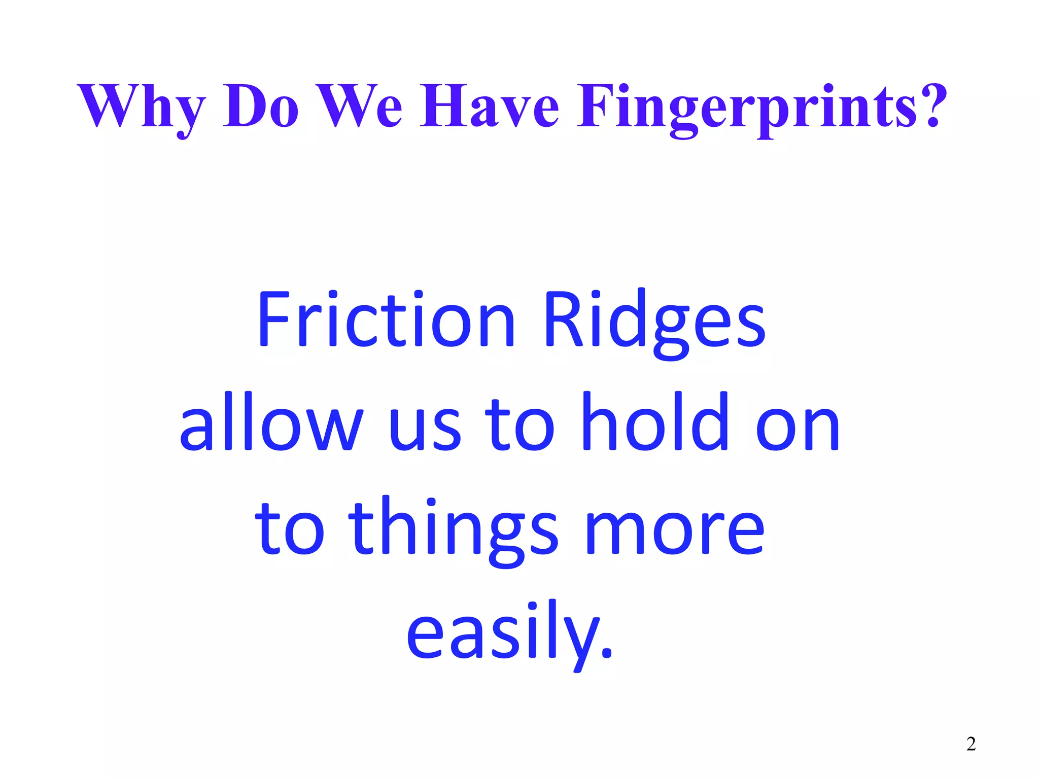 Introduction to Fingerprints | PPTX
