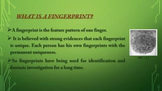 Fingerprint verification using matlab | PPT