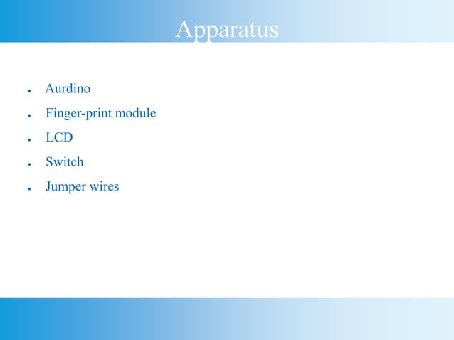 Fingerprint Voting System.pptx | Computer Peripherals | Computing