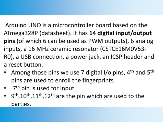 Fingerprint Voting System.pptx | Computer Peripherals | Computing