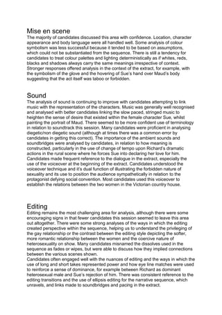 Fingersmith moderator report | DOCX | Romance | Genres