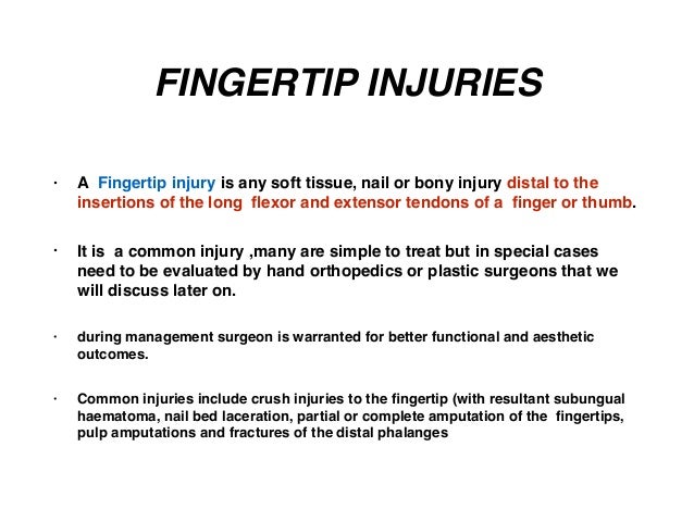Fingertip injury