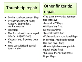 Finger tip injuries & management | PPTX