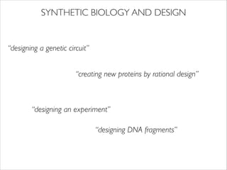 Workshop Fing-CRI : Synthetic Biology, by Aleksandra Nivina | PDF
