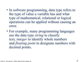 datatypesinformation datatypes finin5.ppt