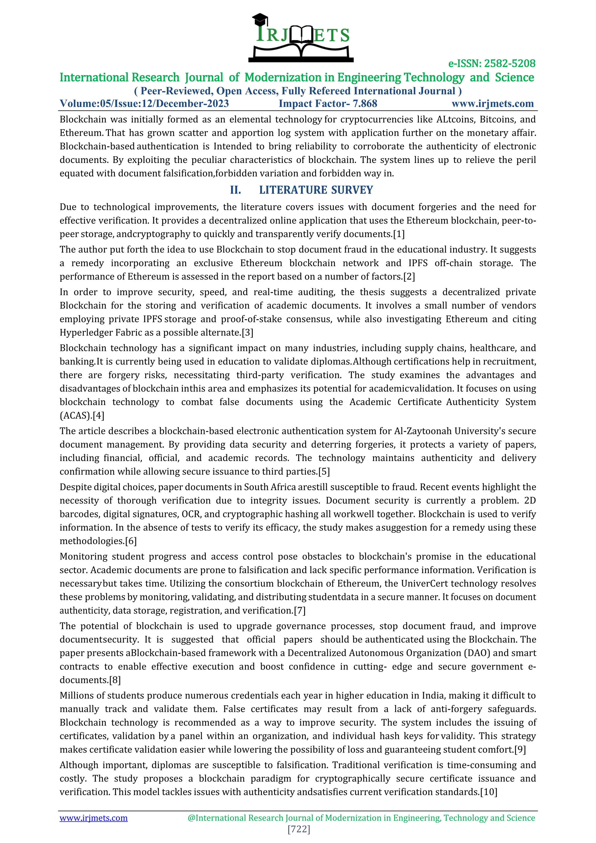 Enhancing Security And Transparency The Role Of Blockchain In Document Verification Pdf