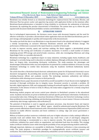 ENHANCING SECURITY AND TRANSPARENCY: THE ROLE OF BLOCKCHAIN IN DOCUMENT VERIFICATION | PDF ...