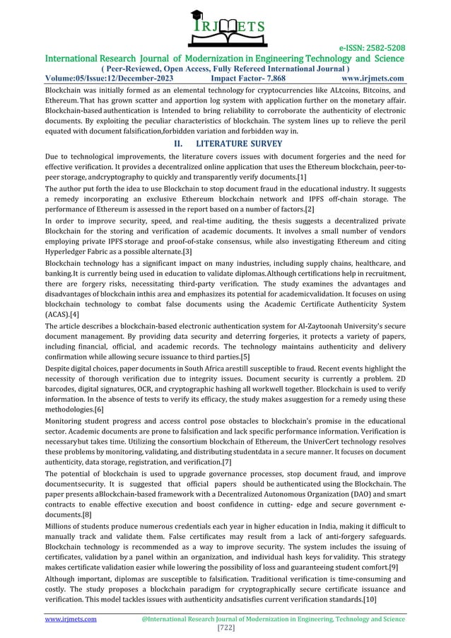 Enhancing Security And Transparency The Role Of Blockchain In Document