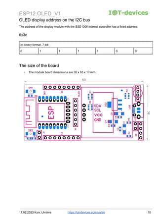 ESP12.OLED_V1 Datasheet EN - Universal ESP8266 controller board with 0. ...