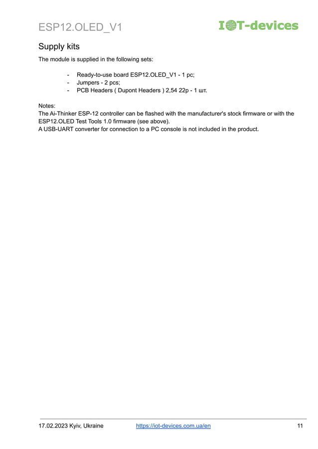ESP12.OLED_V1 Datasheet EN - Universal ESP8266 controller board with 0.96″ I2C OLED and RGB LED ...