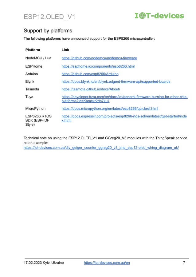 Esp12 Oled V1 Datasheet En Universal Esp8266 Controller Board With 0