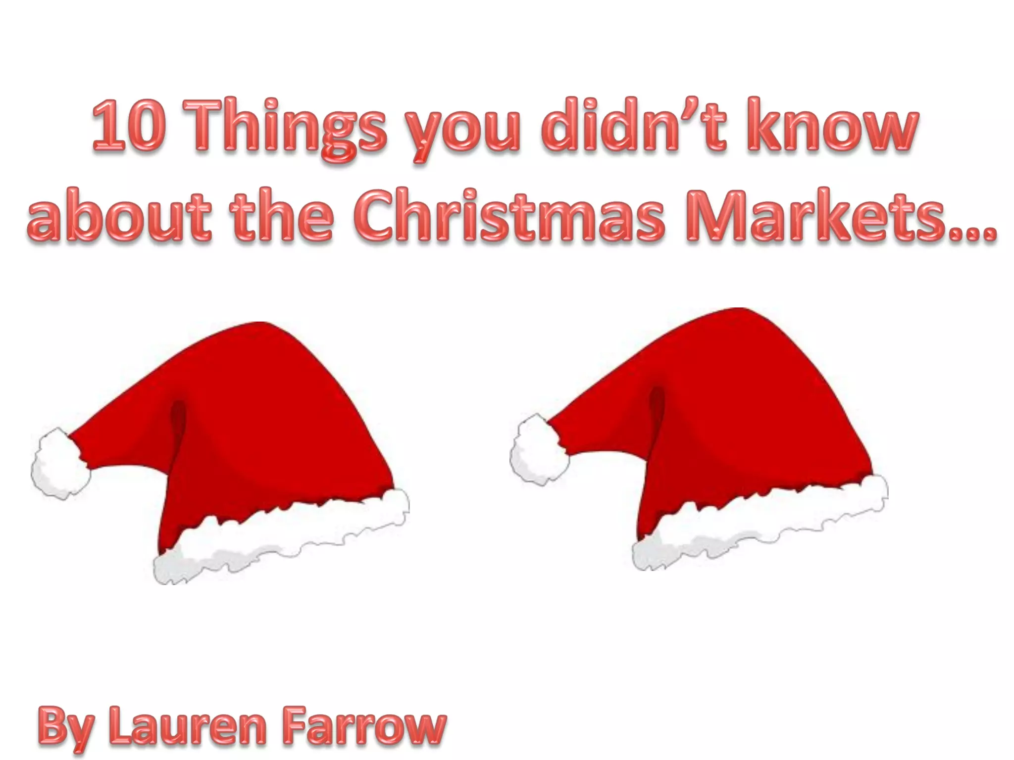 Finished christmas markets dp assignment | PPT