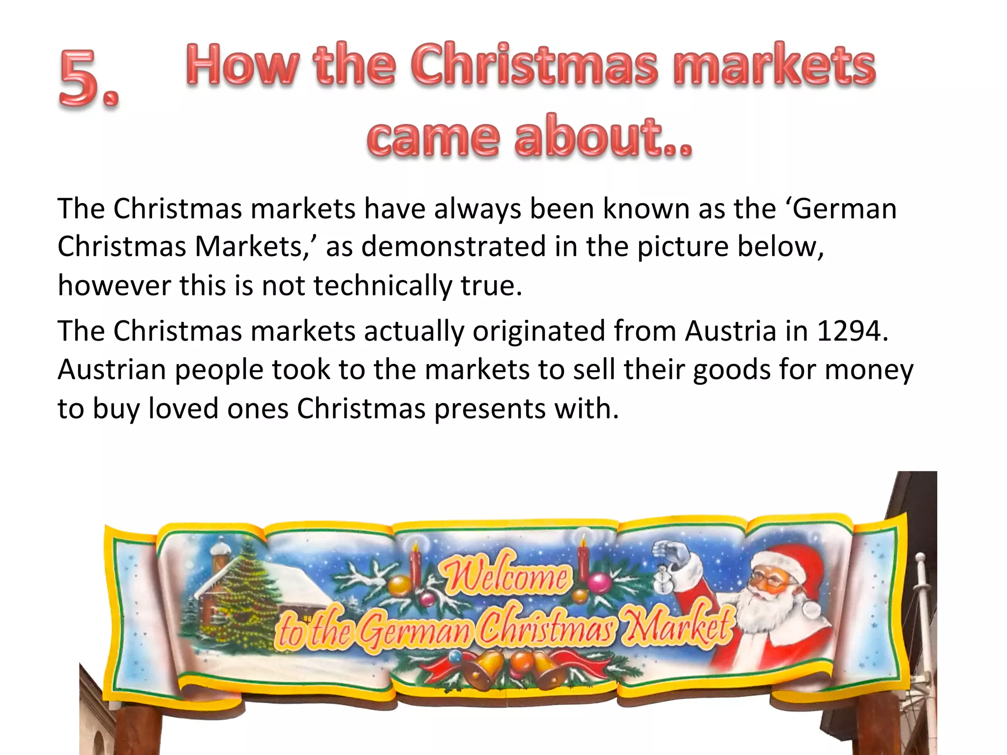 Finished christmas markets dp assignment | PPT