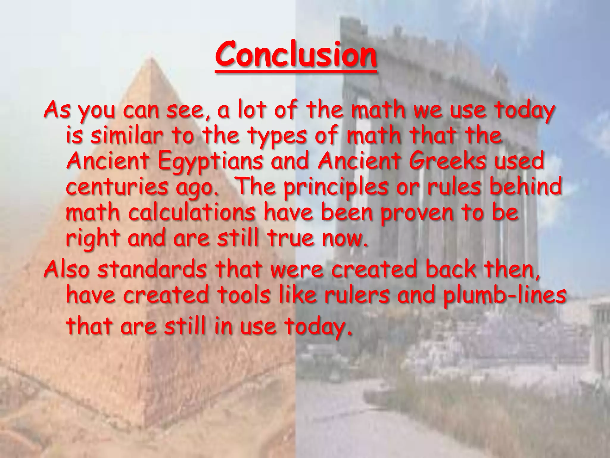 Math & Science of Ancient Greece and Egypt | PPTX