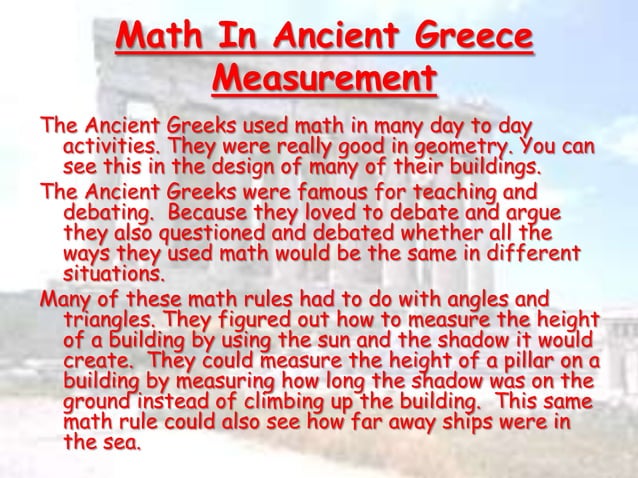 Math & Science of Ancient Greece and Egypt | PPT