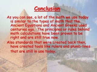 Math & Science of Ancient Greece and Egypt | PPTX