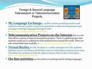 Technology in Foreign and Second Language Instruction | PPTX