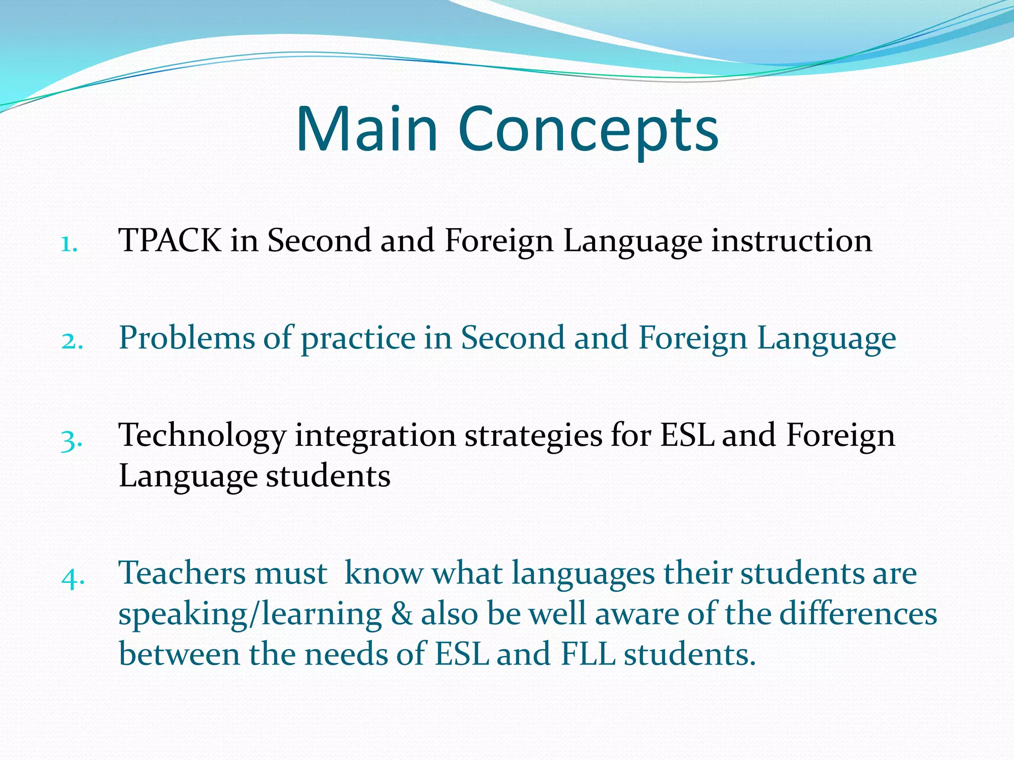 Technology in Foreign and Second Langauge Instruction | PPT