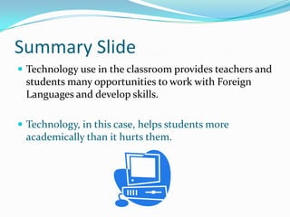 Technology in Foreign and Second Langauge Instruction | PPT