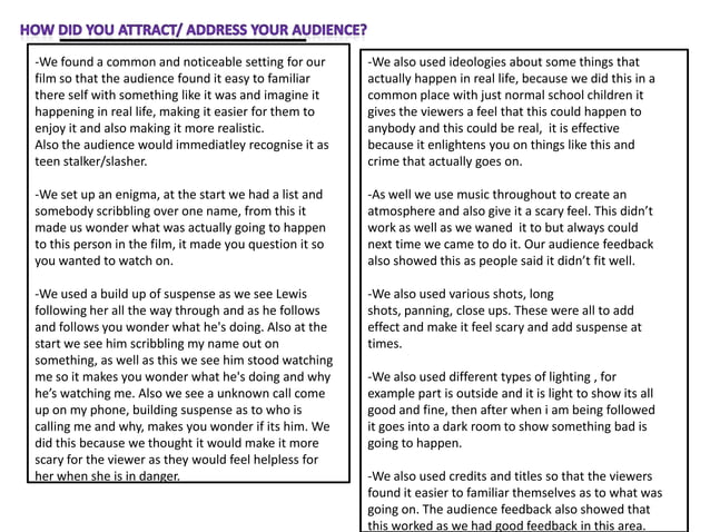 Finished Media Work Final Draft | PPTX