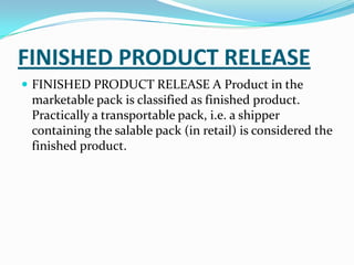 Finished pdt. release 112070804015 | PPTX