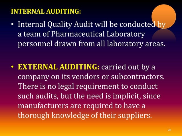 Finished product release, quality review, quality audit and batch ...