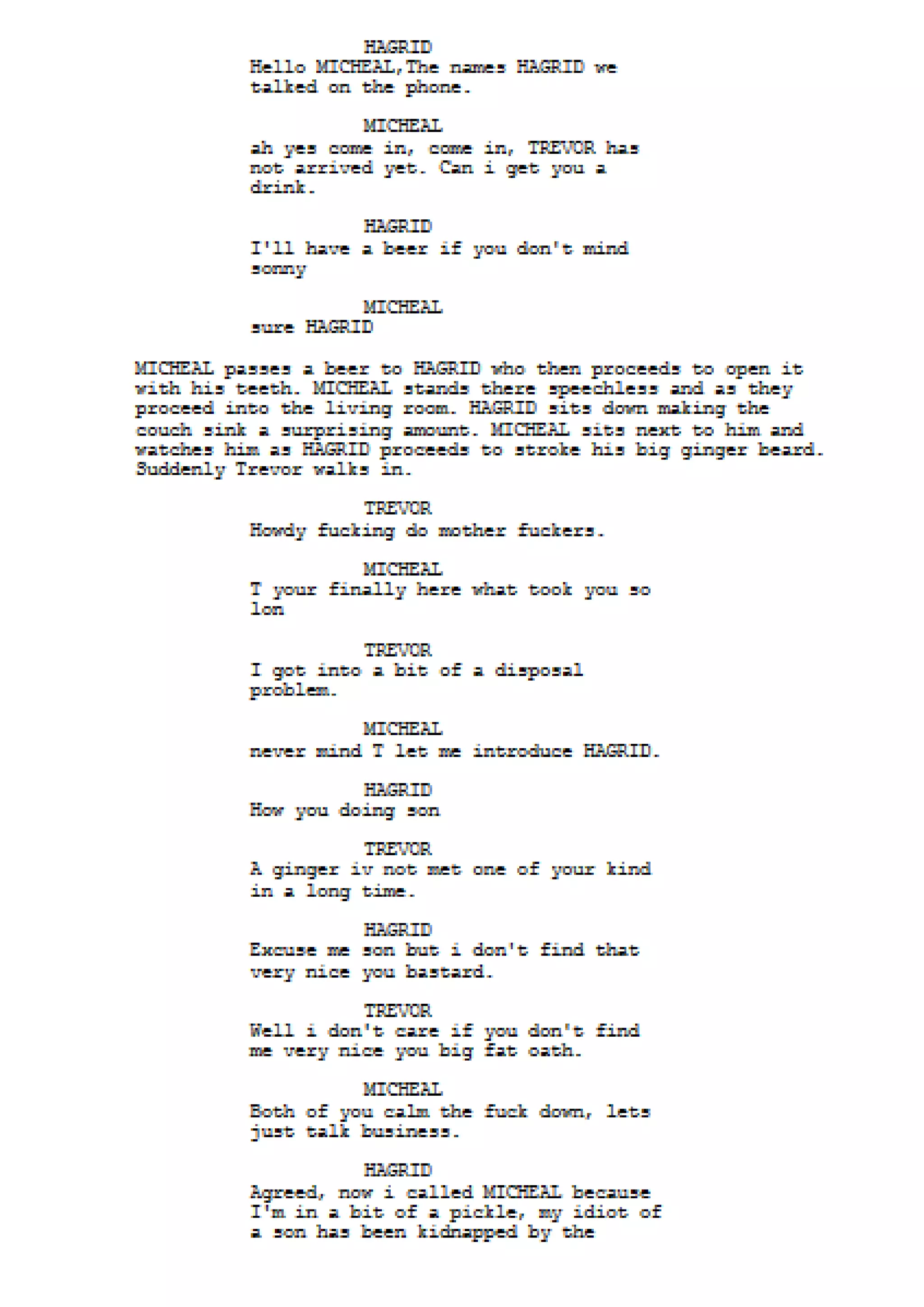 Finished script | DOCX