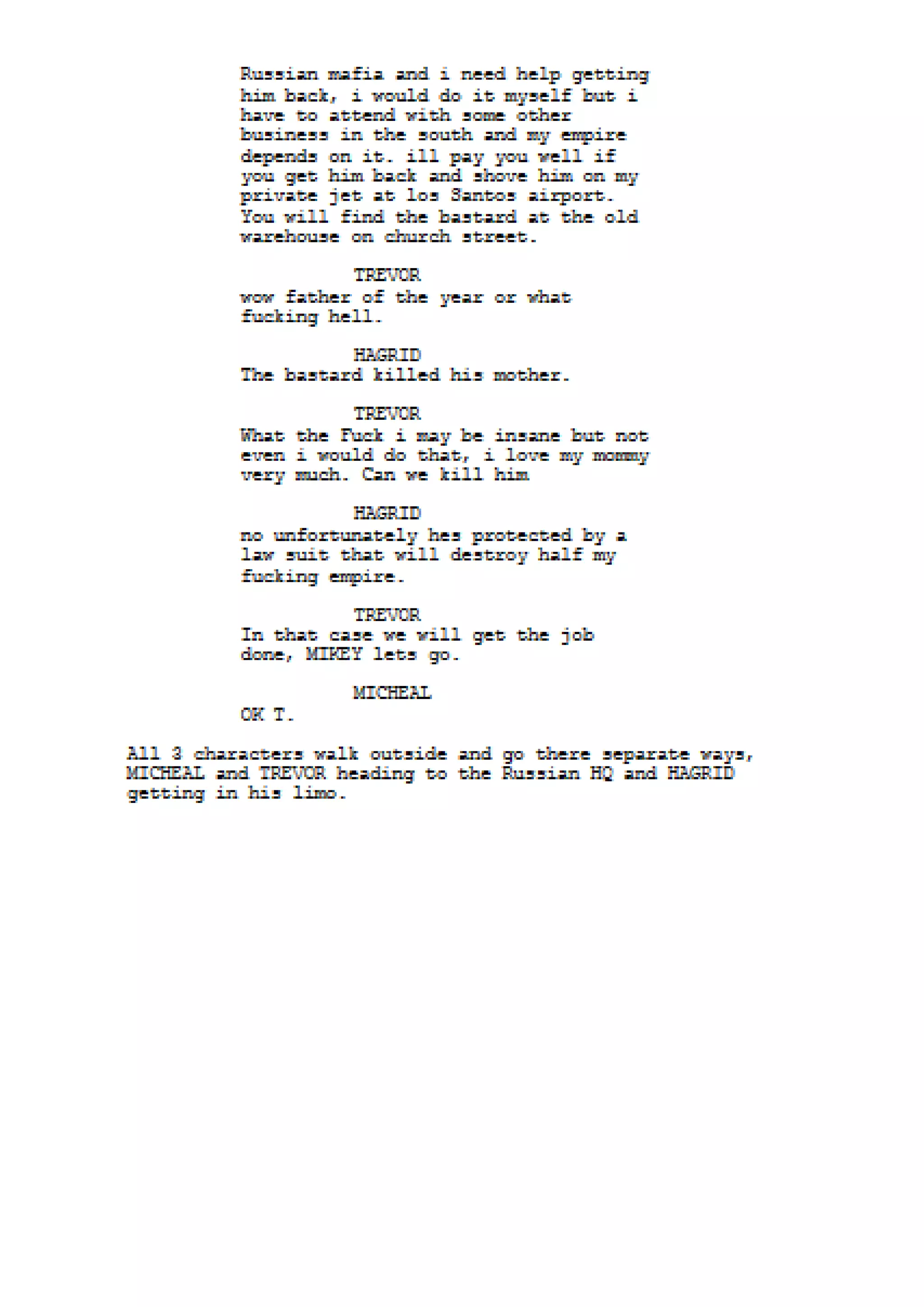 Finished script | DOCX