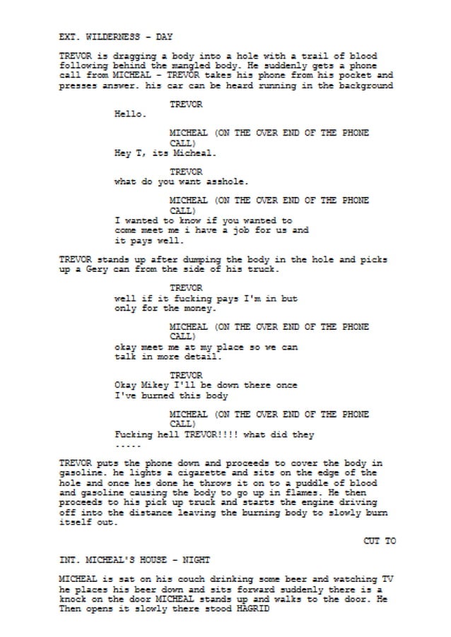 Finished script | DOCX