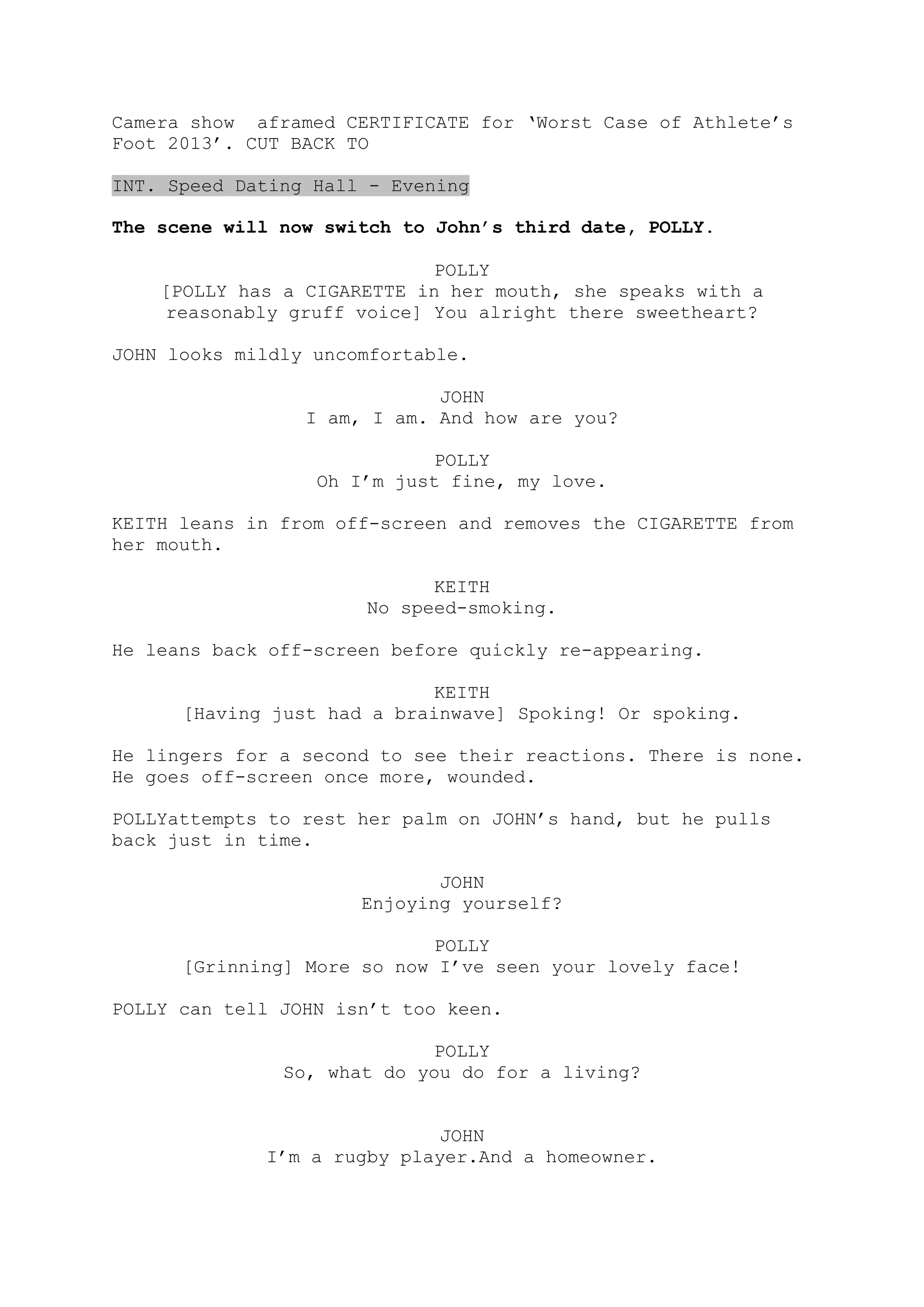 Fast Love - Comedy Short Film Script | PDF